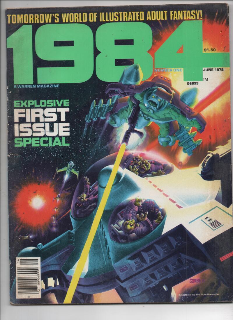 1984 #1, FN/VF, Warren magazine, Corben, Wally Wood, 1978, Alex Nino ...