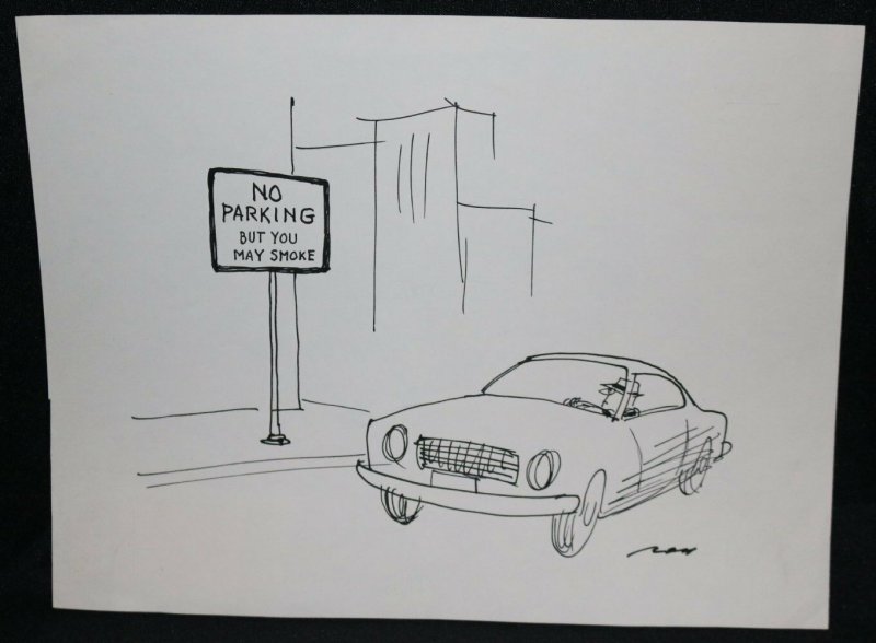 No Parking but You May Smoke Humorama Gag - Signed art by Al Ross ...