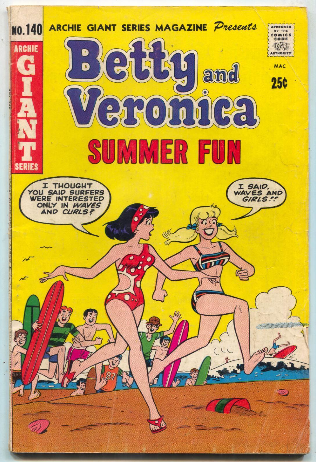 Archie Giant Series #140 1966- Betty and Veronica Summer Fun | Comic ...