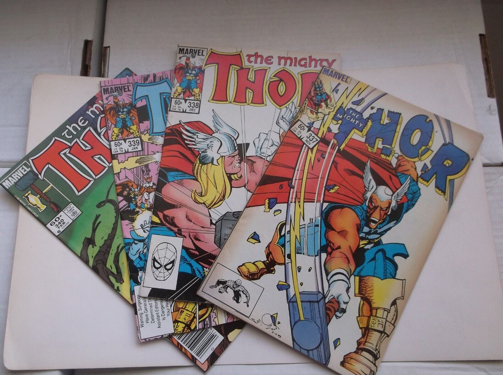 Marvel: the Mighty Thor # 337-340, 1St & 2nd Beta RAY Bill, Key, 1983 ...