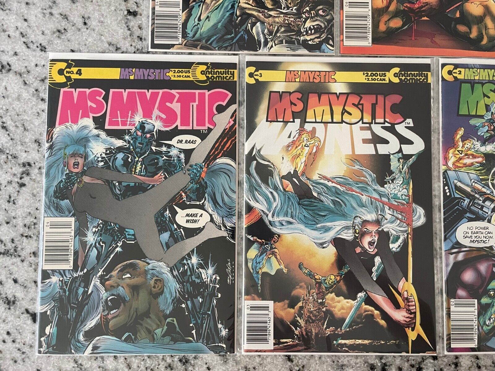 5 Continuity Comic Books Ms Mystic 2 3 4 + Revengers 4 6 Megalith Armor ...