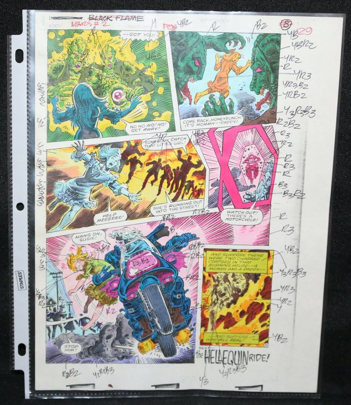 Mars #2 8pg Story Color Guide Art Black Flame 'Closet' - 1984 by Bruce ...
