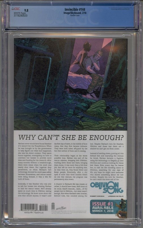 Invincible #144 CGC 9.8 Cory Walker Variant Cover Last Issue | Comic ...
