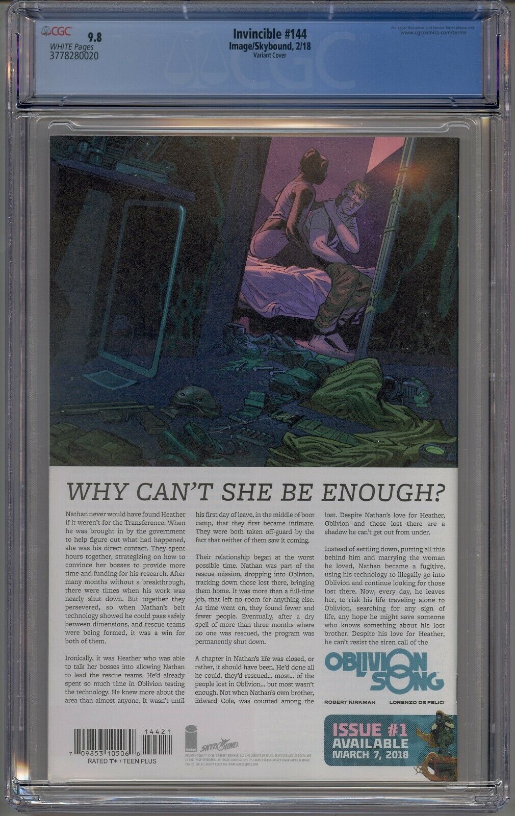 Invincible #144 CGC 9.8 Cory Walker Variant Cover Last Issue | Comic ...