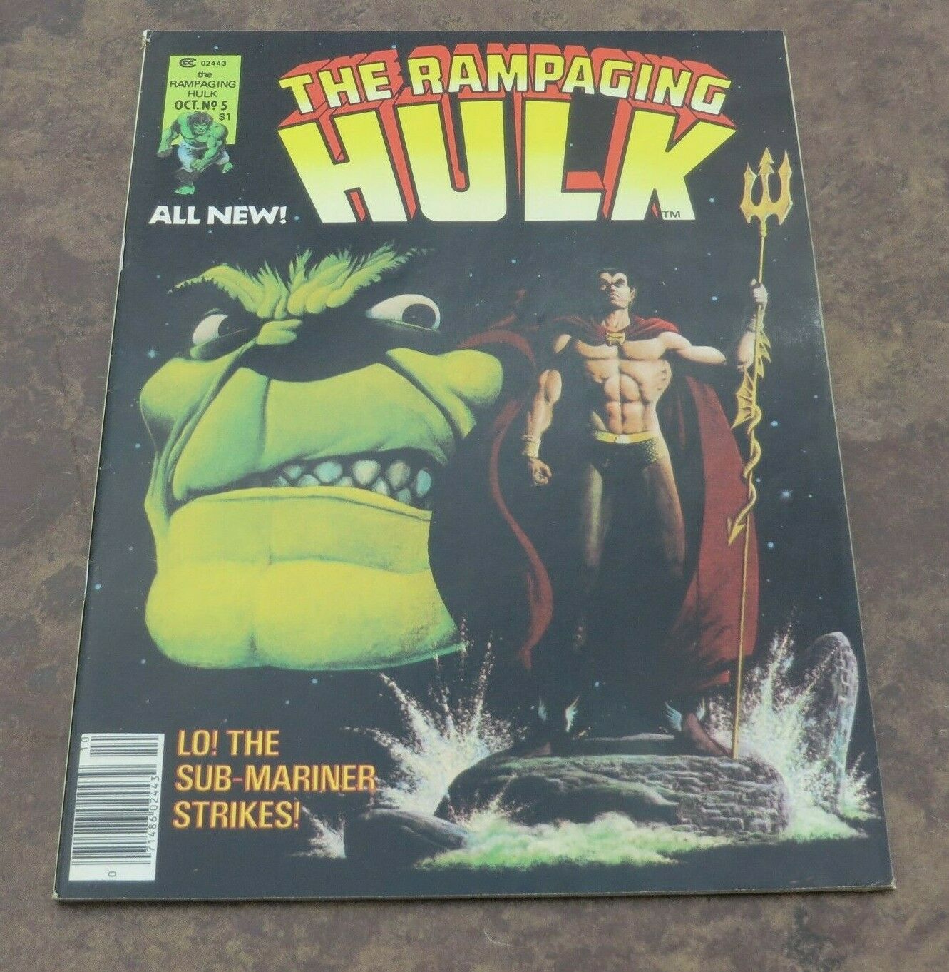 The Rampaging Hulk #5 FN+ 1977 Marvel Magazine Incredible Superhero Sub ...