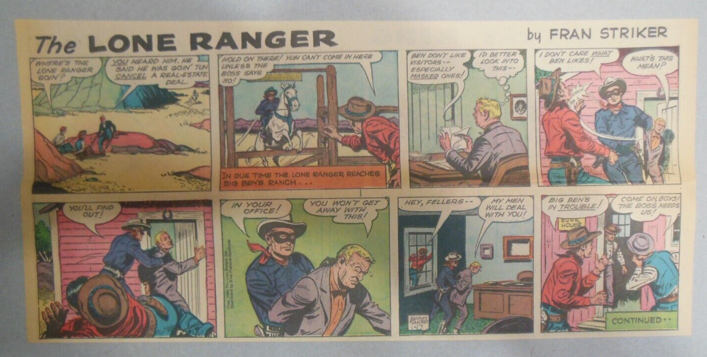 (48) Lone Ranger Sunday by Fran Striker & Charles Flanders 1960 Size: 7 ...