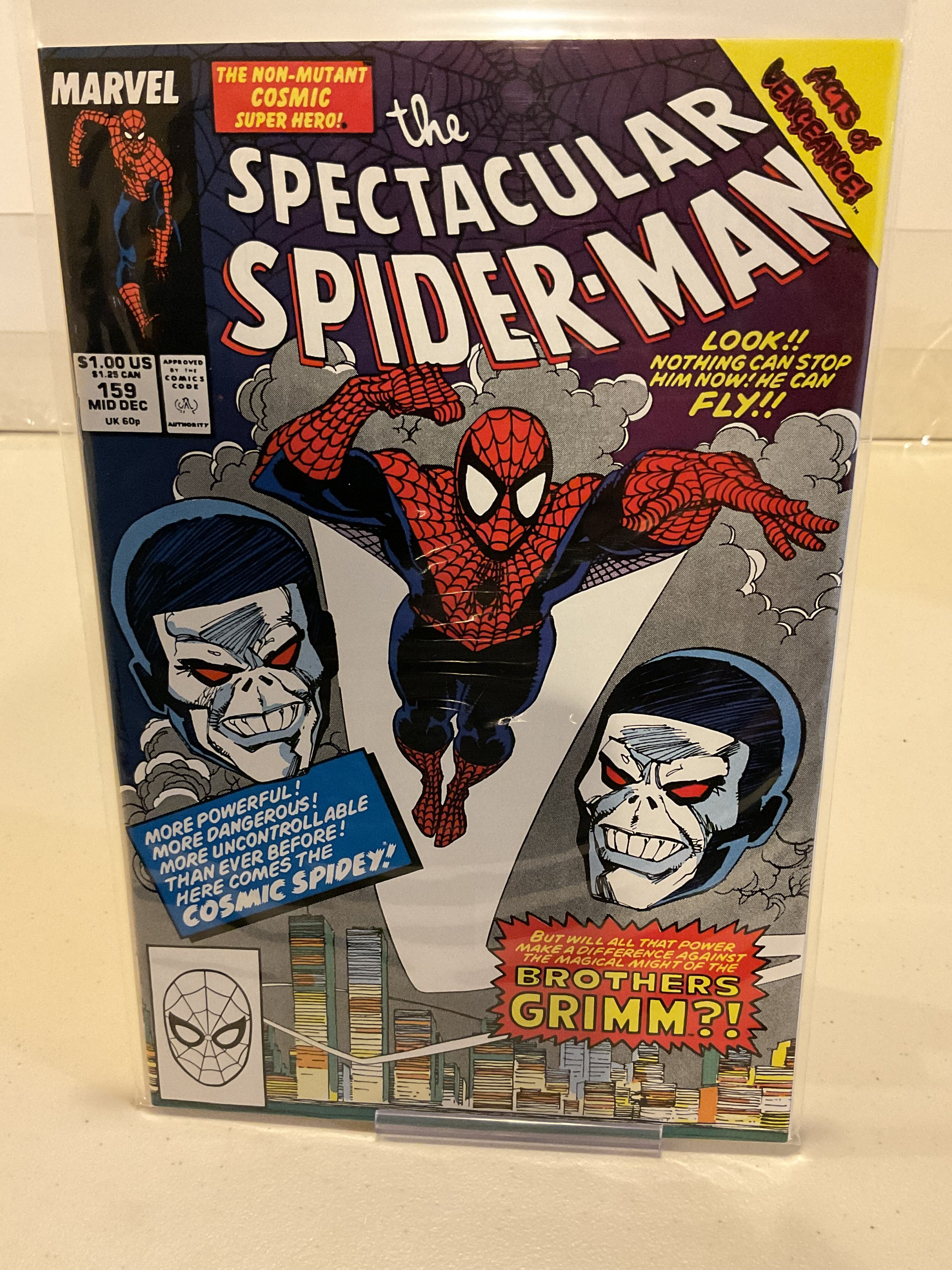 Spectacular Spider-Man #159 1989 VF Cosmic Spidey! Acts of Vengeance ...