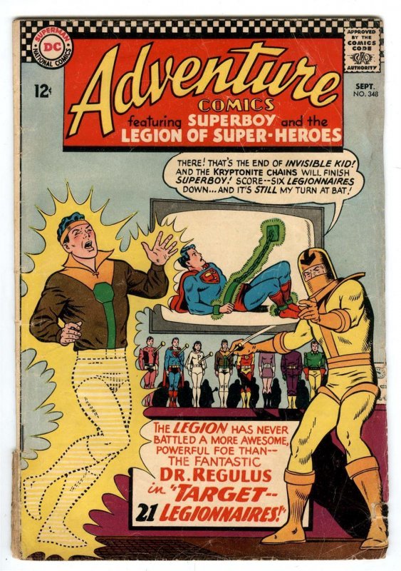 ADVENTURE COMICS 348 Sept 1966 DC COMICS 1st Appearance Dr.Regulus ...