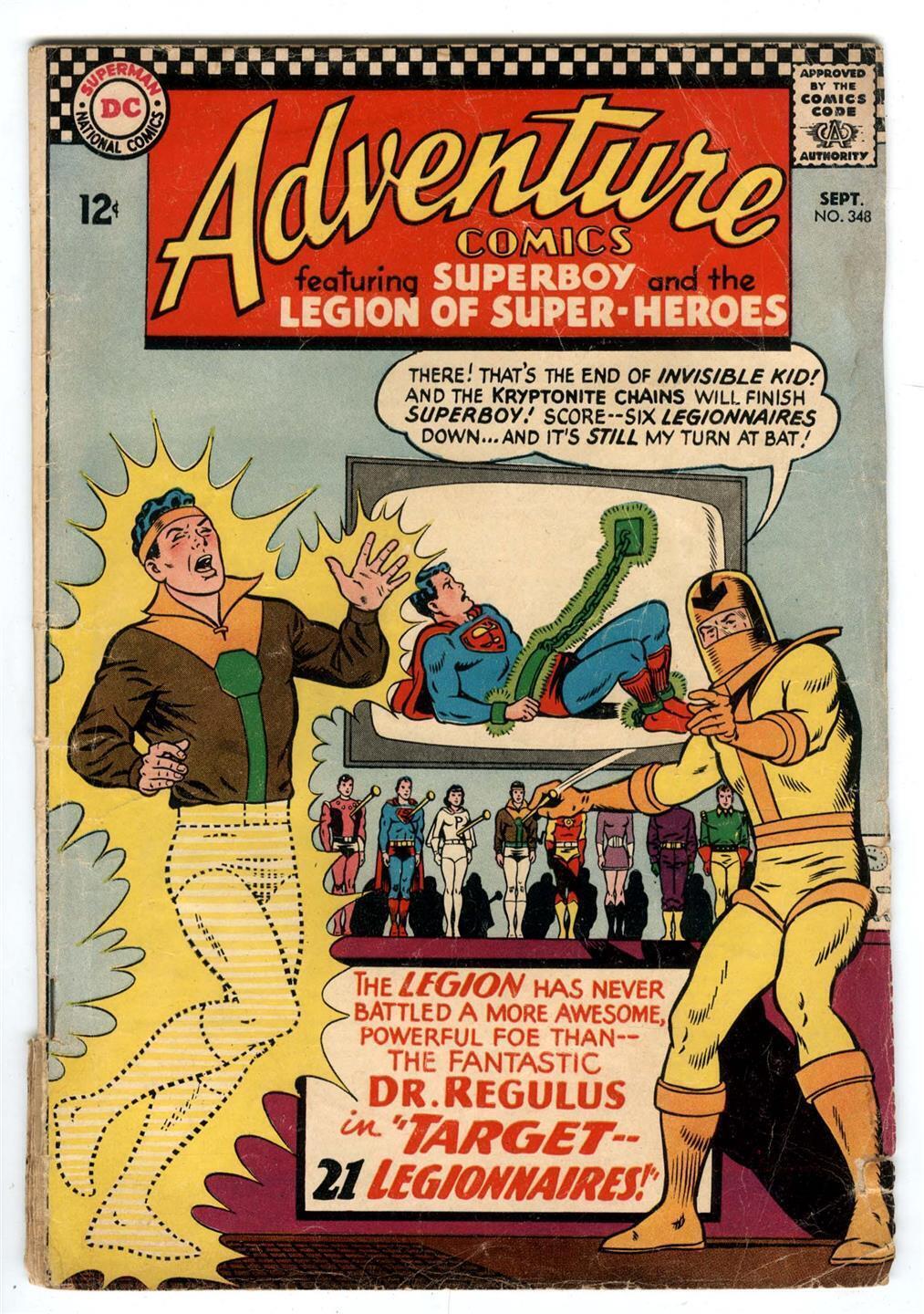 ADVENTURE COMICS 348 Sept 1966 DC COMICS 1st Appearance Dr.Regulus ...