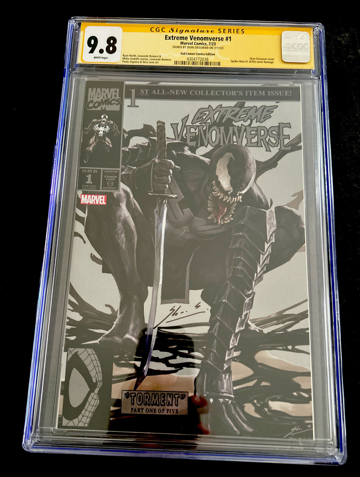 Extreme Venomverse #1 SAD Lemon Comics ED 2023 CGC 9.8 SS Signed Skan ...