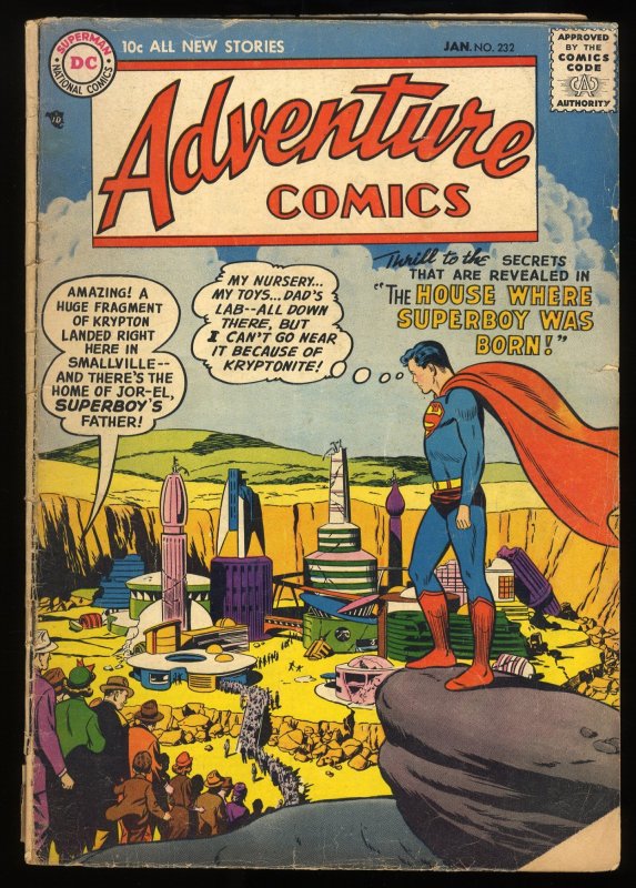Adventure Comics #232 | Comic Books - Silver Age, DC Comics, Superboy ...