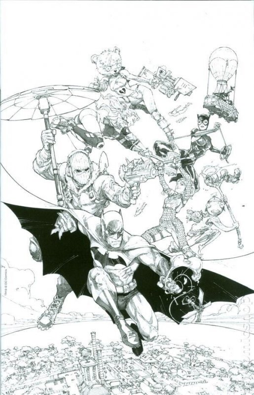 Batman Fortnite Zero Point #1 Kenneth Rocafort 1:100 B&W Sketch Variant ...