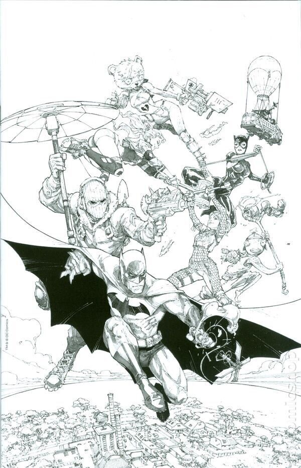 Batman Fortnite Zero Point #1 Kenneth Rocafort 1:100 B&W Sketch Variant ...