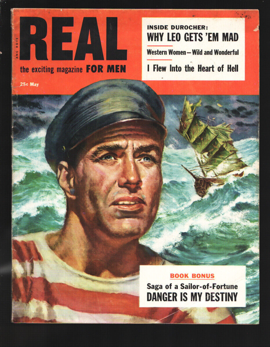 Real For Men 5/1955-Electric chair-Jim Bowie-Alamo-cheesecake-Rita ...