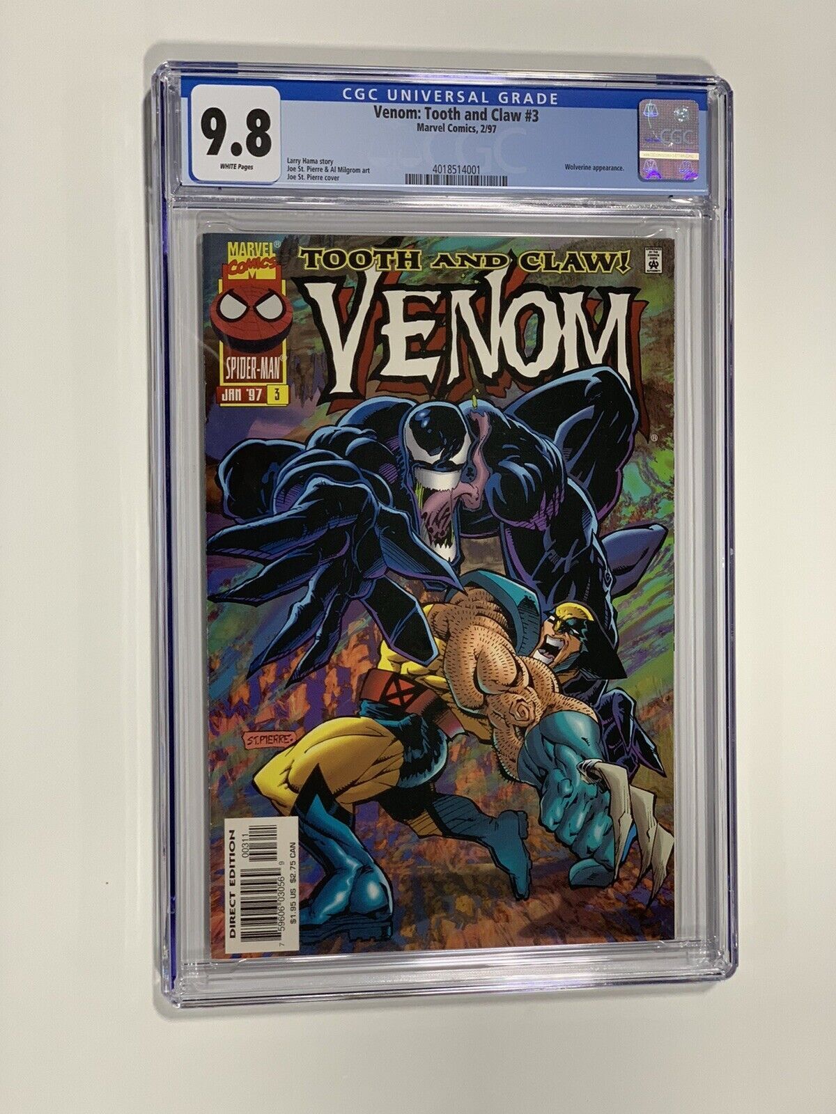 Venom Tooth and Claw 3 cgc 9.8 wp marvel 1997 | Comic Books - Modern ...