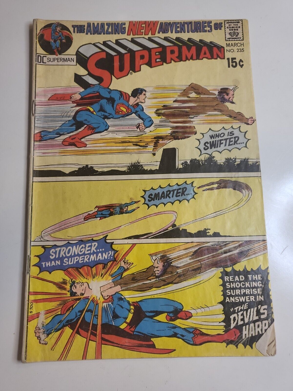 Superman #235: "Sinister Scream of the Devils Harp!" (Mar 1971, DC) GD ...