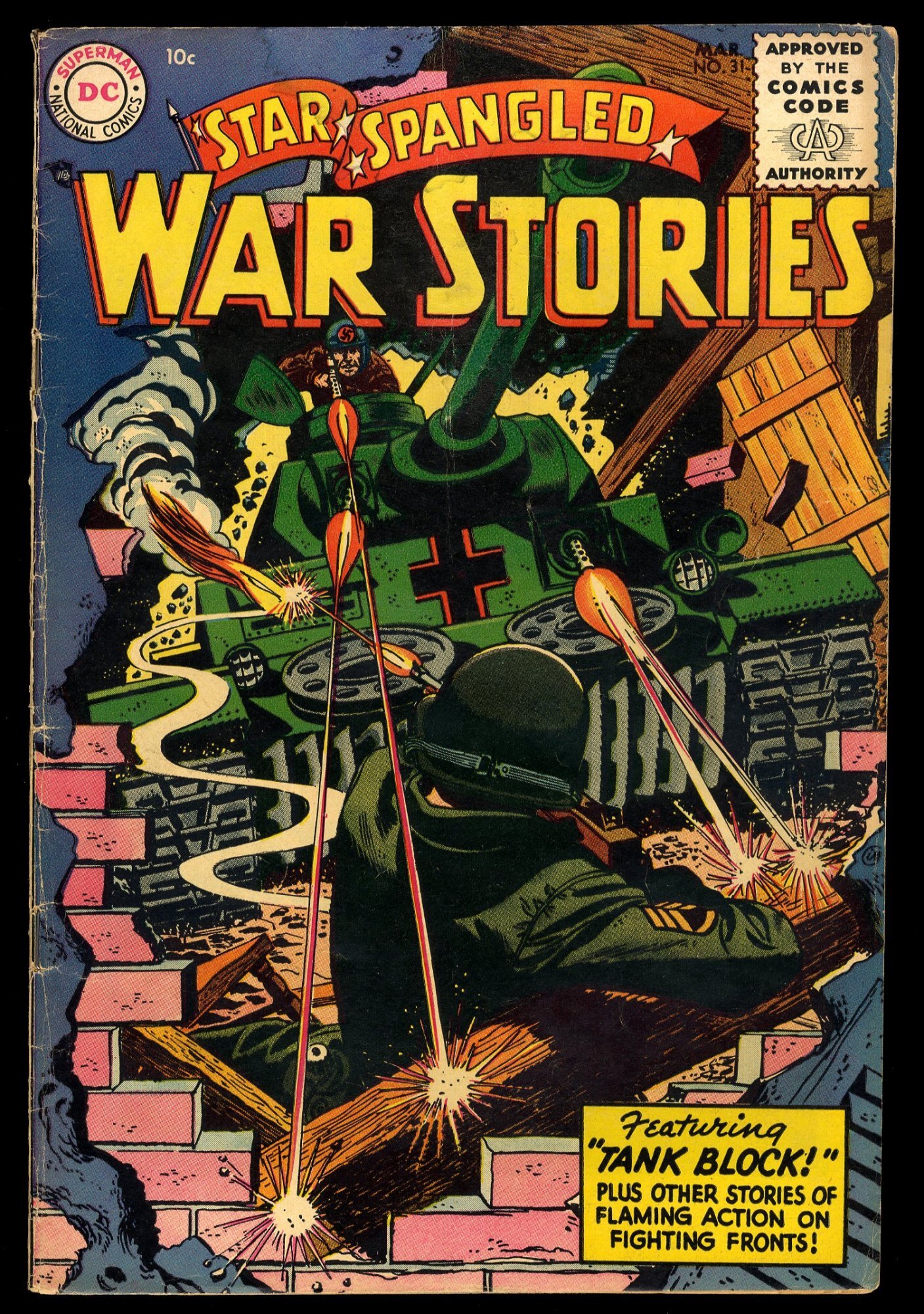 Star Spangled War Stories #31 VG 4.0 Tank Block! Irv Novick Cover Art ...