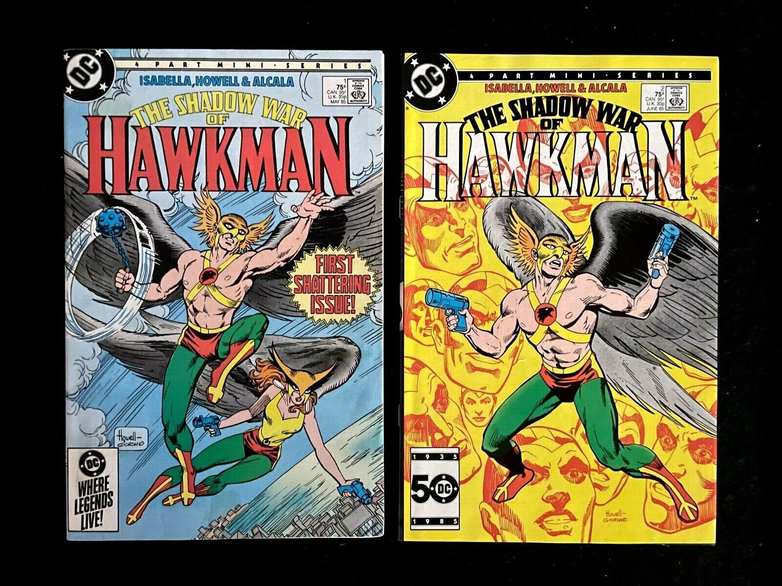 Complete set of 4 - The Shadow War of Hawkman #1 - 4 1985 - HIGH GRADE ...