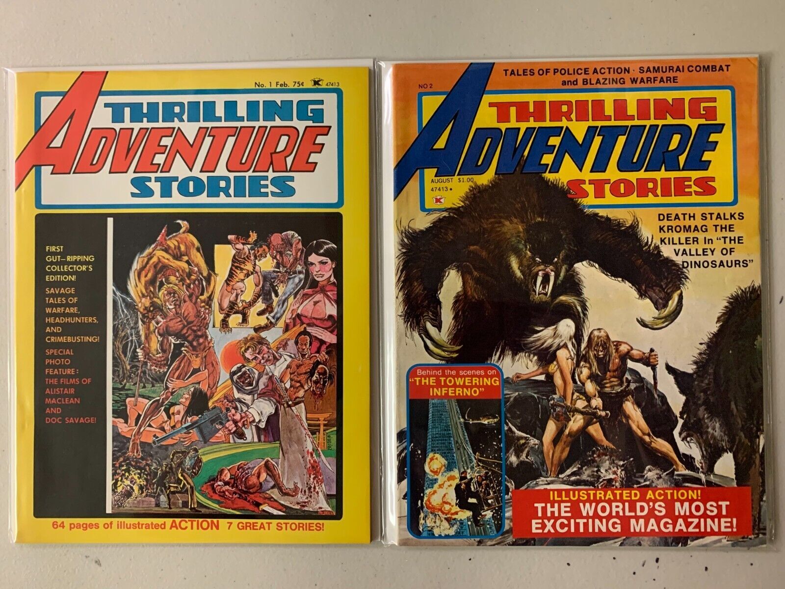 Thrilling Adventure Stories set #1-2 Atlas Comics 2 diff 6.0 (1975 ...