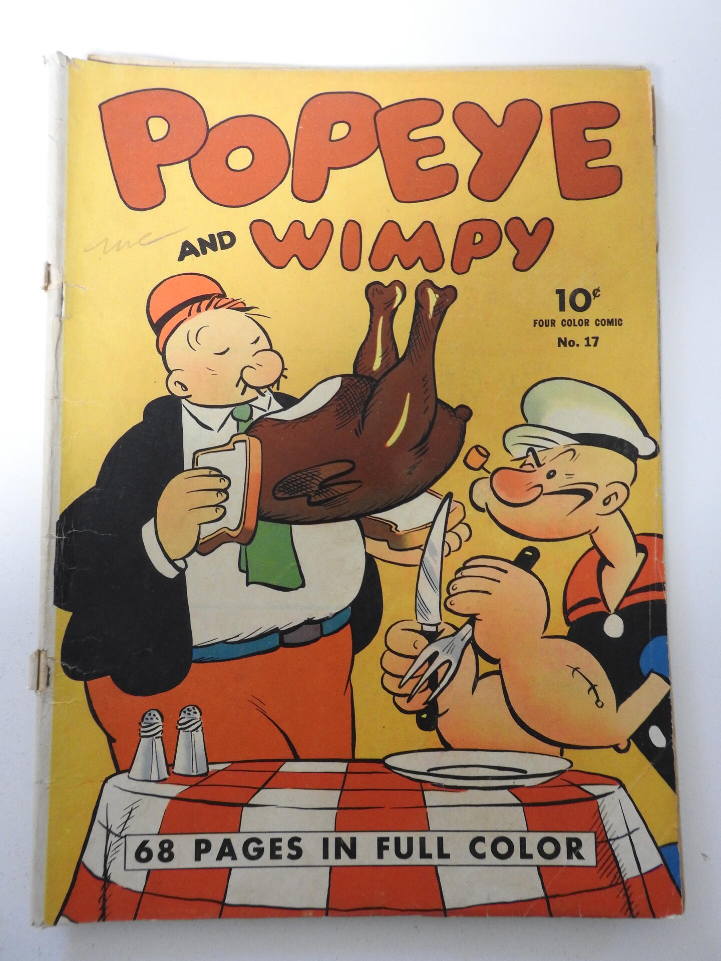 Four Color #17 (1942) GD Cond Cover detached bottom staple, centerfold ...