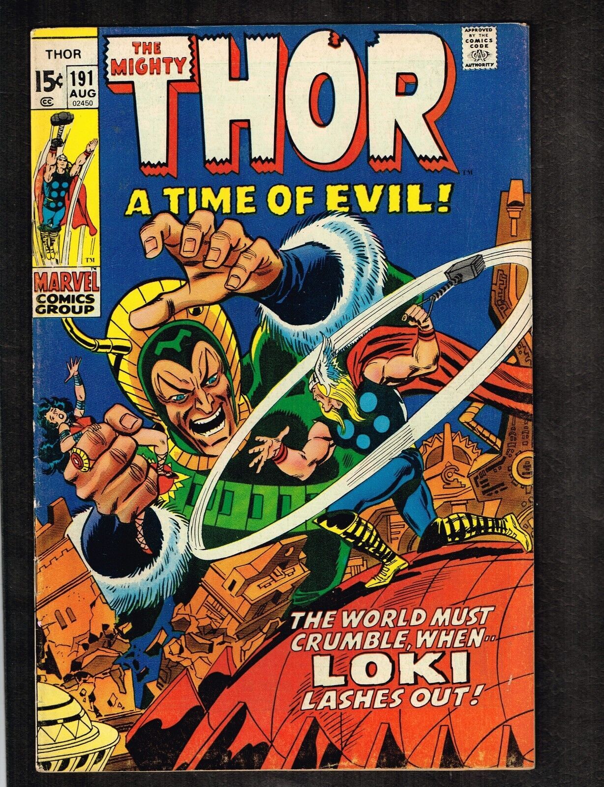 Mighty Thor #191 ~ "A Time of Evil!"/ Loki Cvr ~ 1971 (6.0) WH | Comic ...