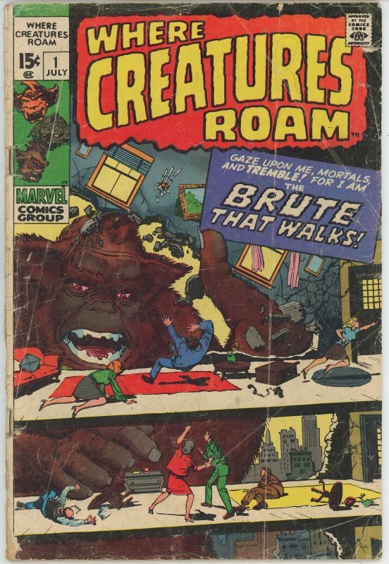 Where Creatures Roam #1 (1970) - 1.5 FR/GD *Vandoom/Kirby Art* | Comic ...