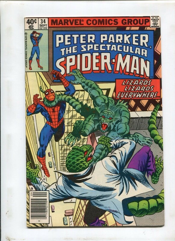 Peter Parker, the Spectacular Spider-Man #34 (8.0) Lizard Lizards ...