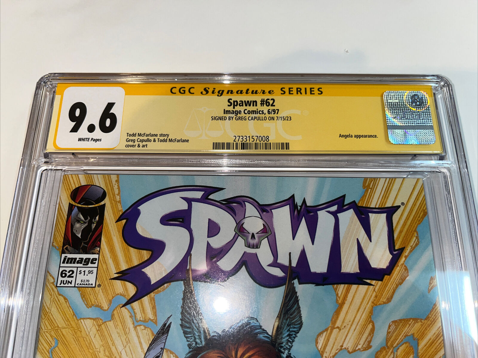 Spawn (1997) # 62 (CGC 9.6 SS WP) Signed Greg Capullo • Story Todd ...