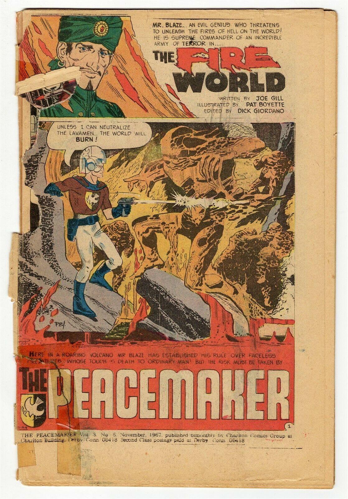 Peacemaker #5 ORIGINAL Vintage 1967 Charlton Comics | Comic Books ...