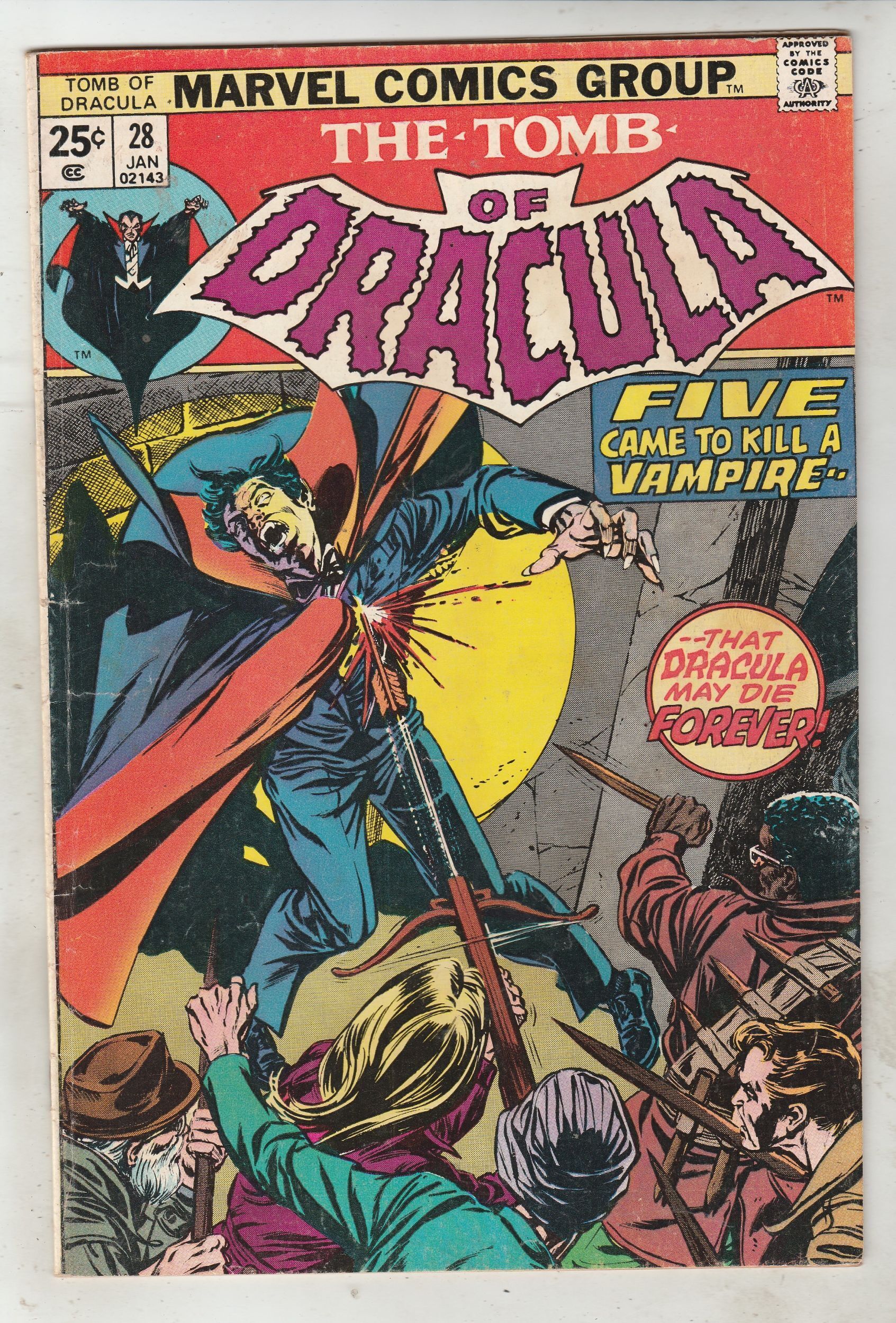 Tomb of Dracula #28 (Jan-75) Gene Colan Art! Blade Cover! FN/VF Mid ...