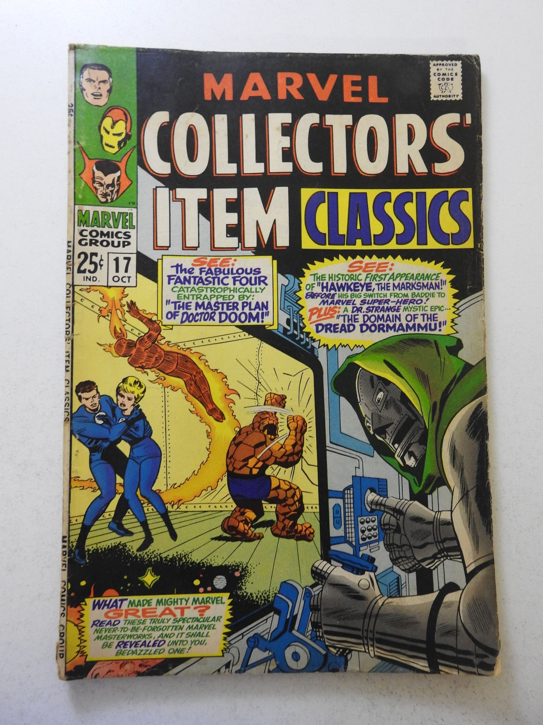 Marvel Collectors' Item Classics #17 (1968) VG Condition 1 in spine ...