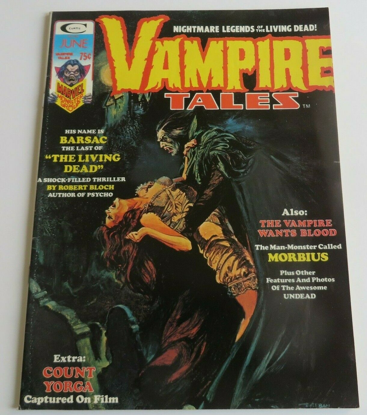 Vampire Tales #5 VF- Key Issue Origin Morbius 1974 Marvel Horror ...
