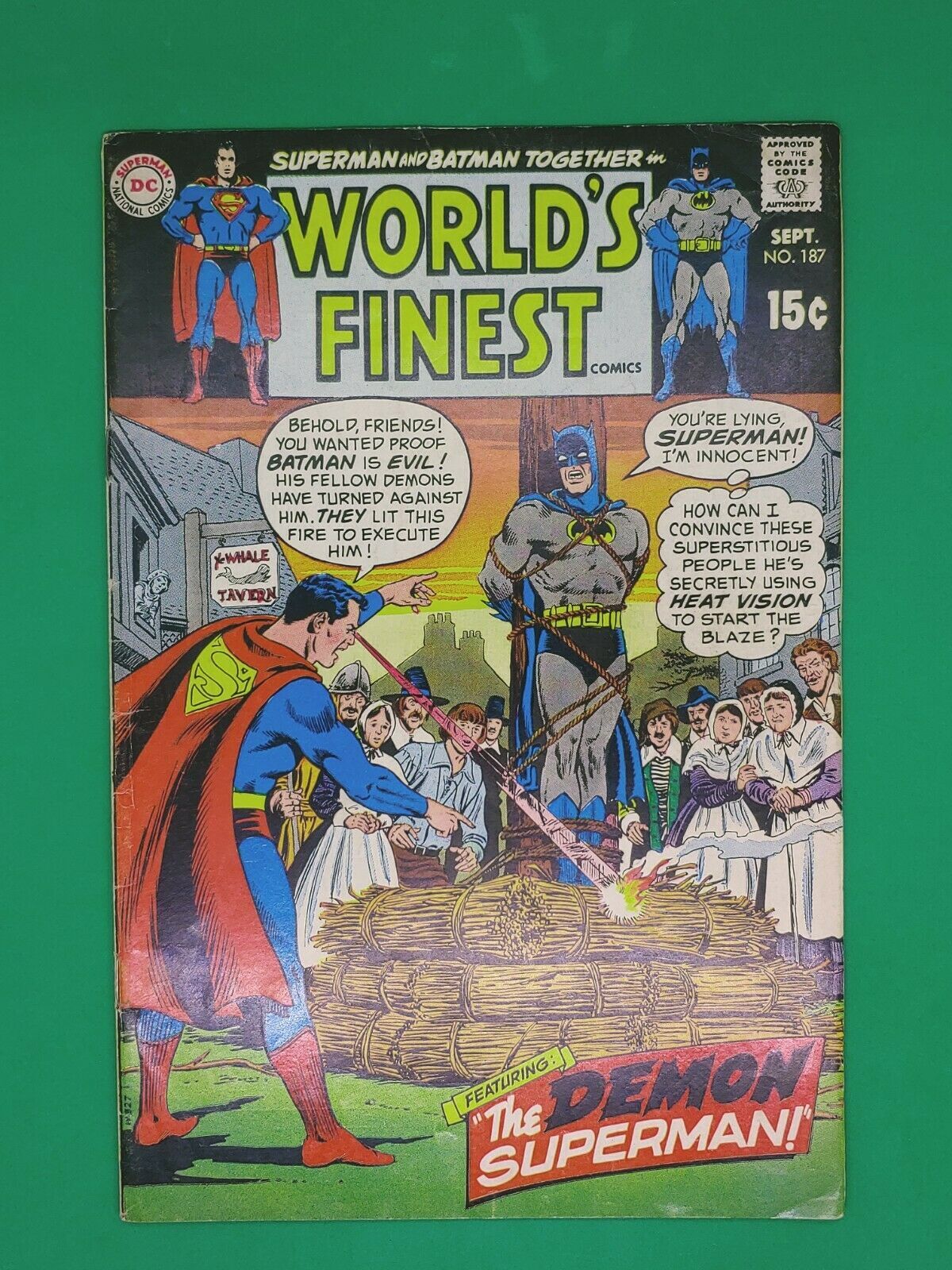 World's Finest #187 Superman and Batman: "The Demon Superman!" VG+ DC ...