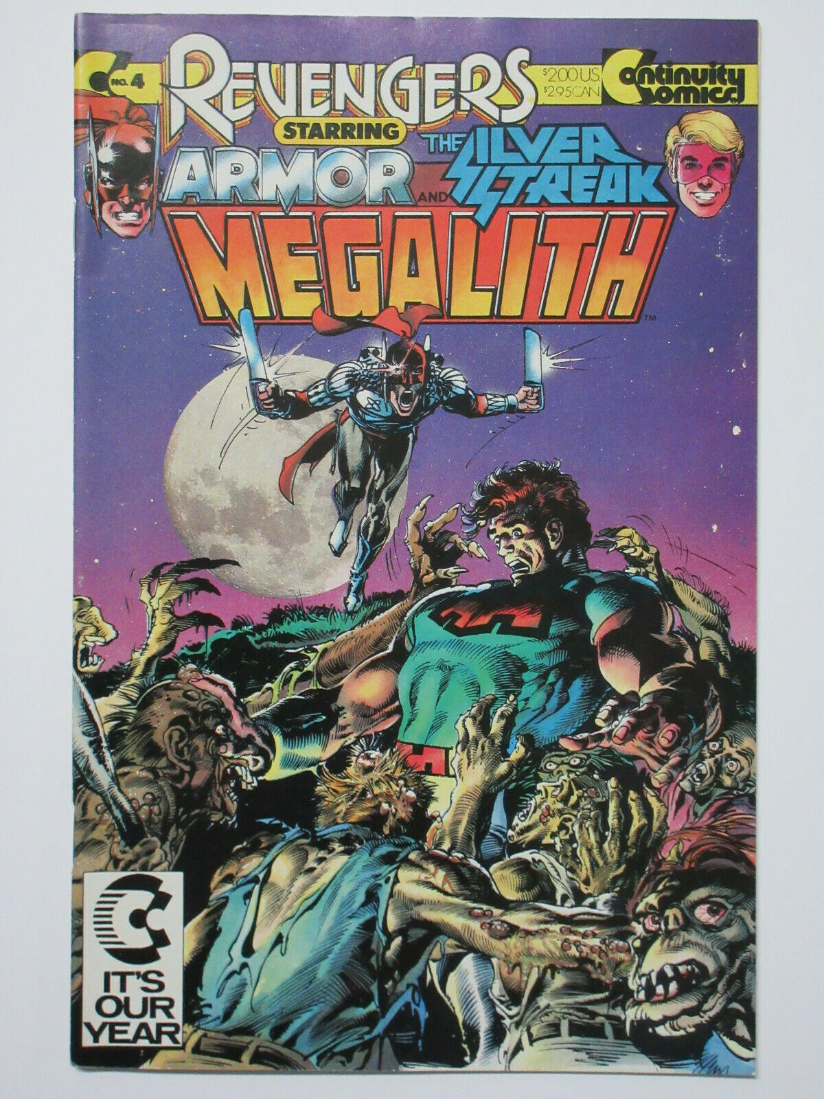 Revengers #4 (Continuity Comics 1988) Megalith Signed by Neal Adams ...