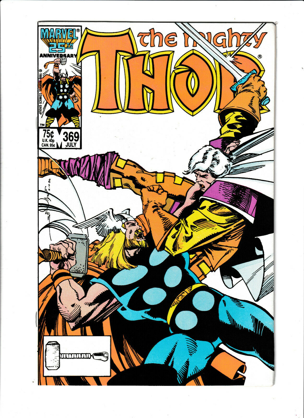 Thor Marvel Comics #369 NM- 9.2 The Mighty Thor Loki Odin Walt Simonson ...