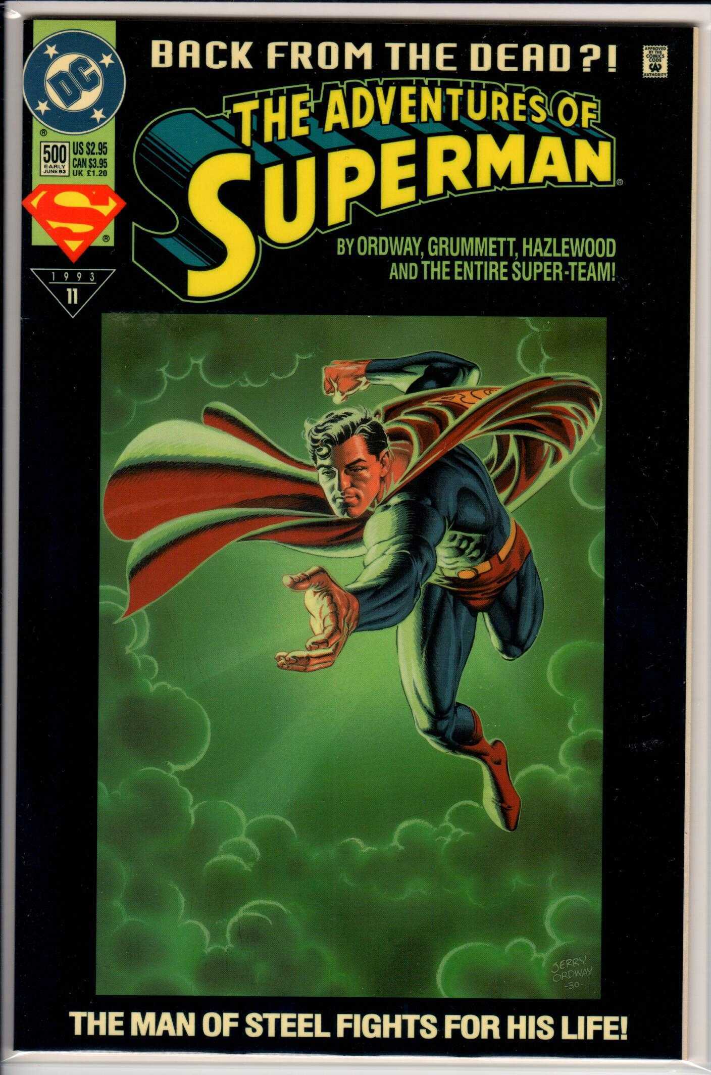 Adventures of Superman #500 Collector's Edition Variant Cover (1993) 9. ...