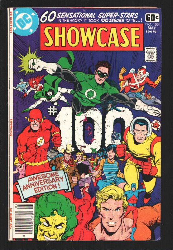Showcase #100 1978-DC-Special issue features 60 DC superheroes-Joe ...