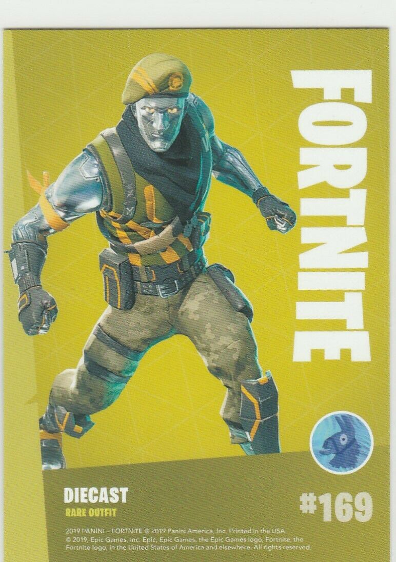 Fortnite Diecast 169 Rare Outfit Panini 2019 trading card series 1 ...