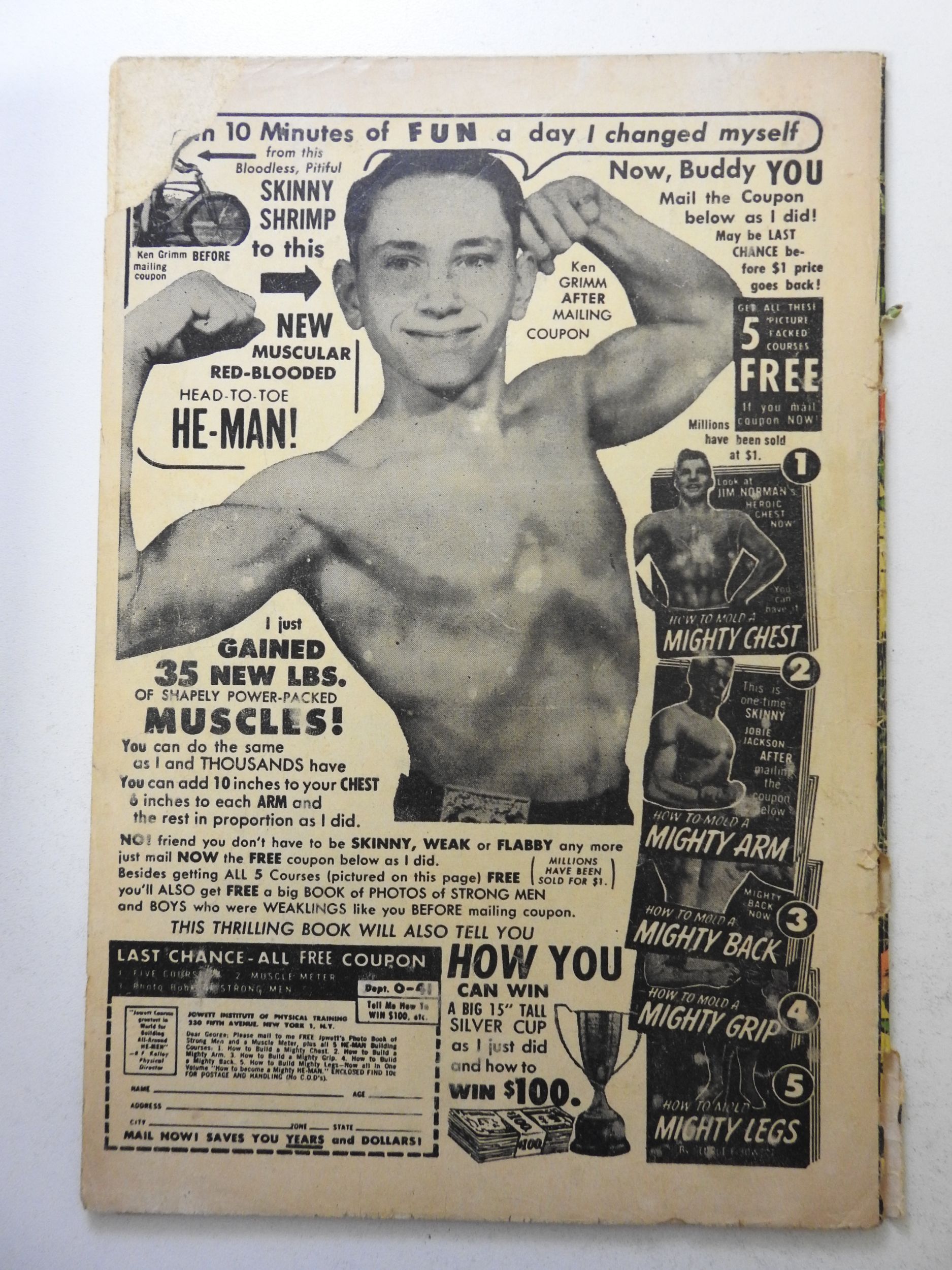 Terrifying Tales #15 (1954) "The Grim Secret!" Fair Cond! Cover Loose ...