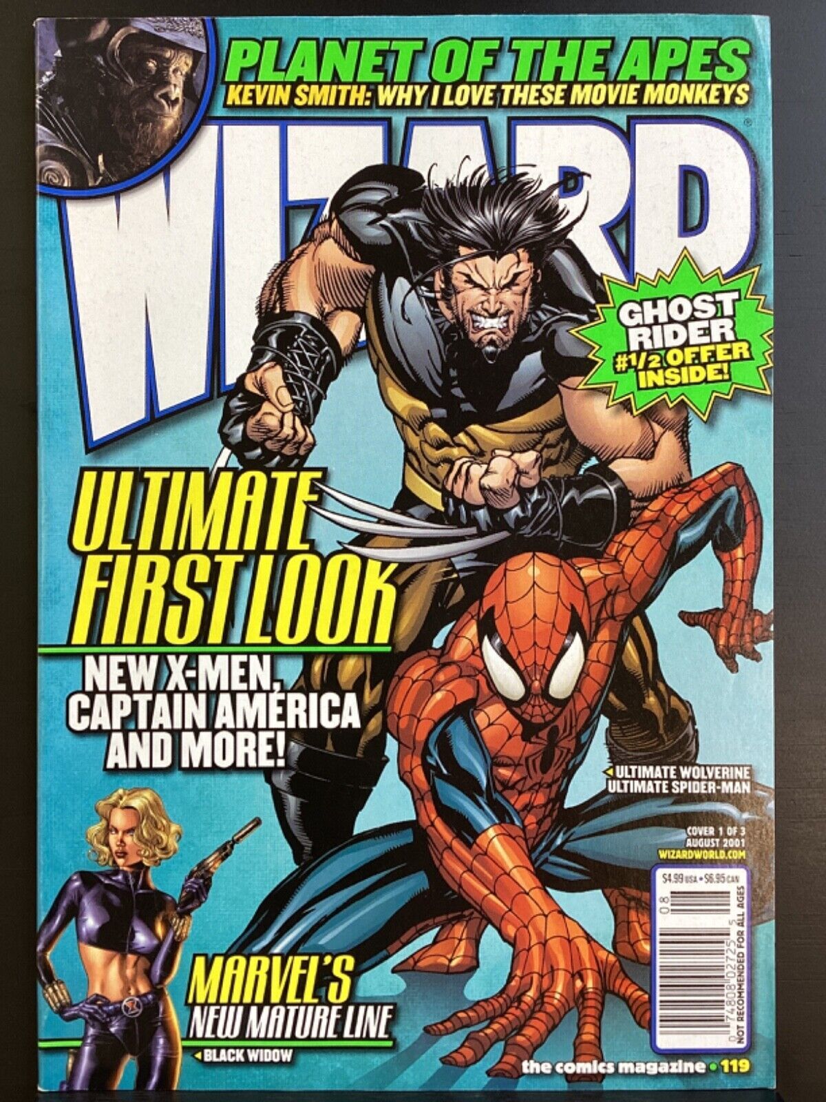 Wizard Magazine #119 Ultimate Spider-Man Wolverine Marvel MAX Elektra ...