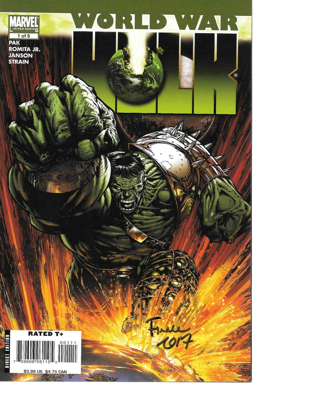 World War Hulk #1 signed David Finch THOR MOVIE NM | Comic Books ...