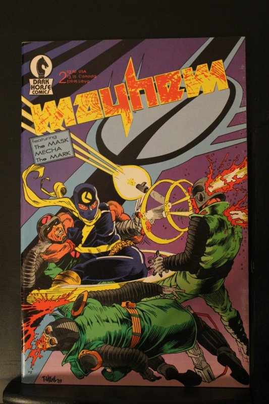 Mayhem #2 (1989) 2nd appearance of The Mask! Jim Carey Movie Key NM- or ...