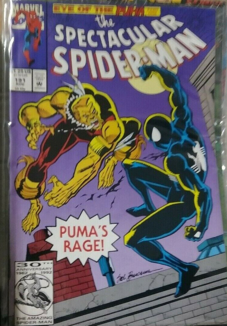 SPECTACULAR SPIDER-MAN # 191 1992 MARVEL DISNEY pumas rage black ...