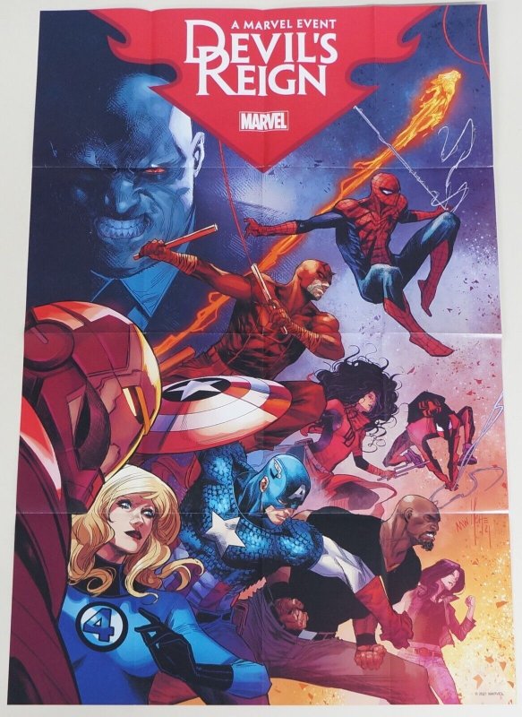 Devil's Reign #1 poster - 36 " x 24" - Marvel - Marco Checchetto art ...