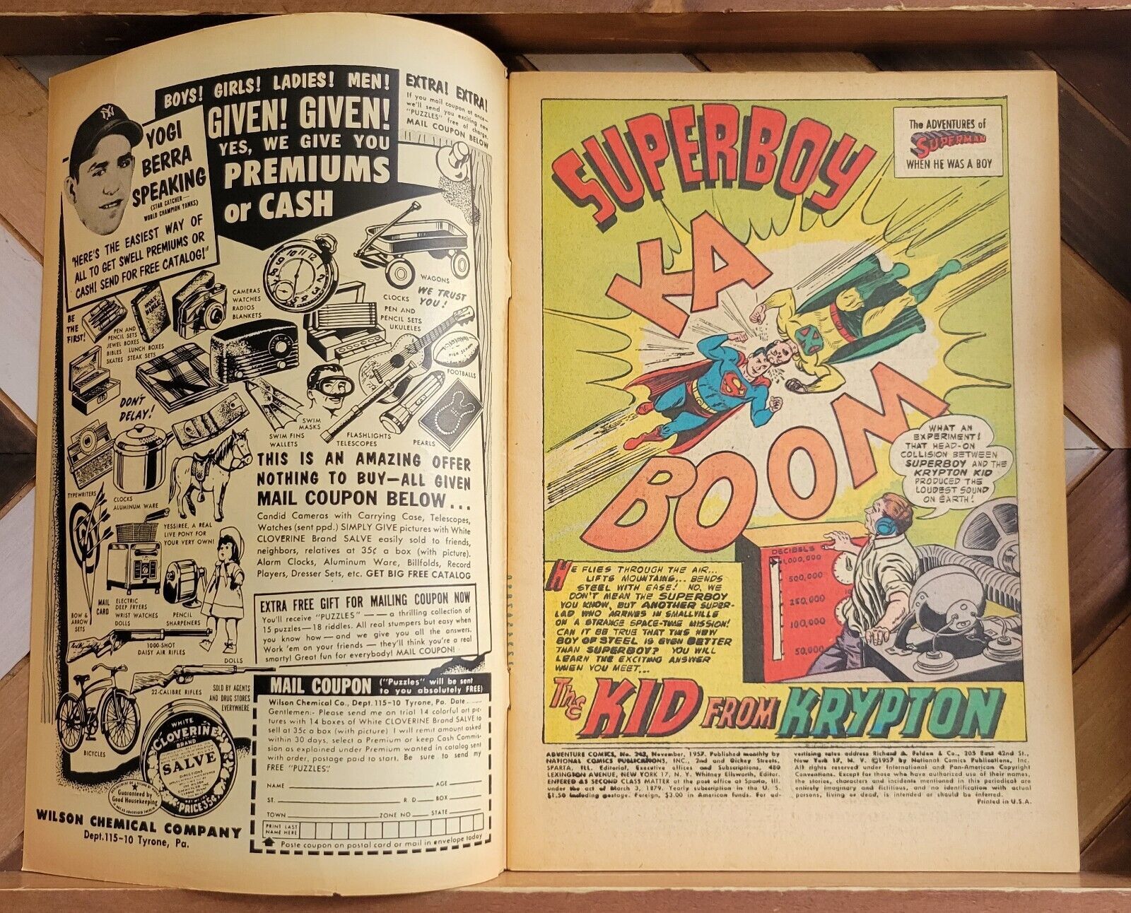 Adventure Comics #242 VG+ (DC 1957) SUPERBOY 1st app ZAR-AL The Kid ...