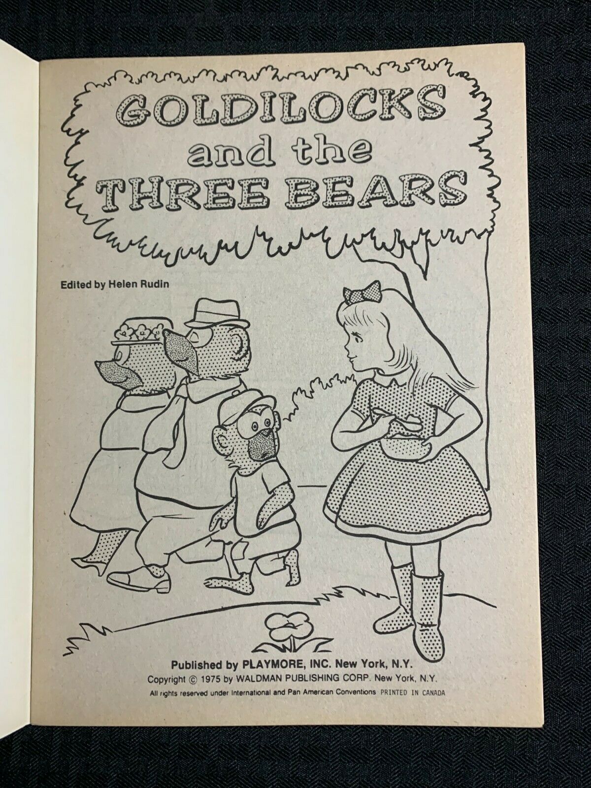 1975 STORY TIME Coloring Book FN+ 6.5 Playmore Goldilocks & the Three ...