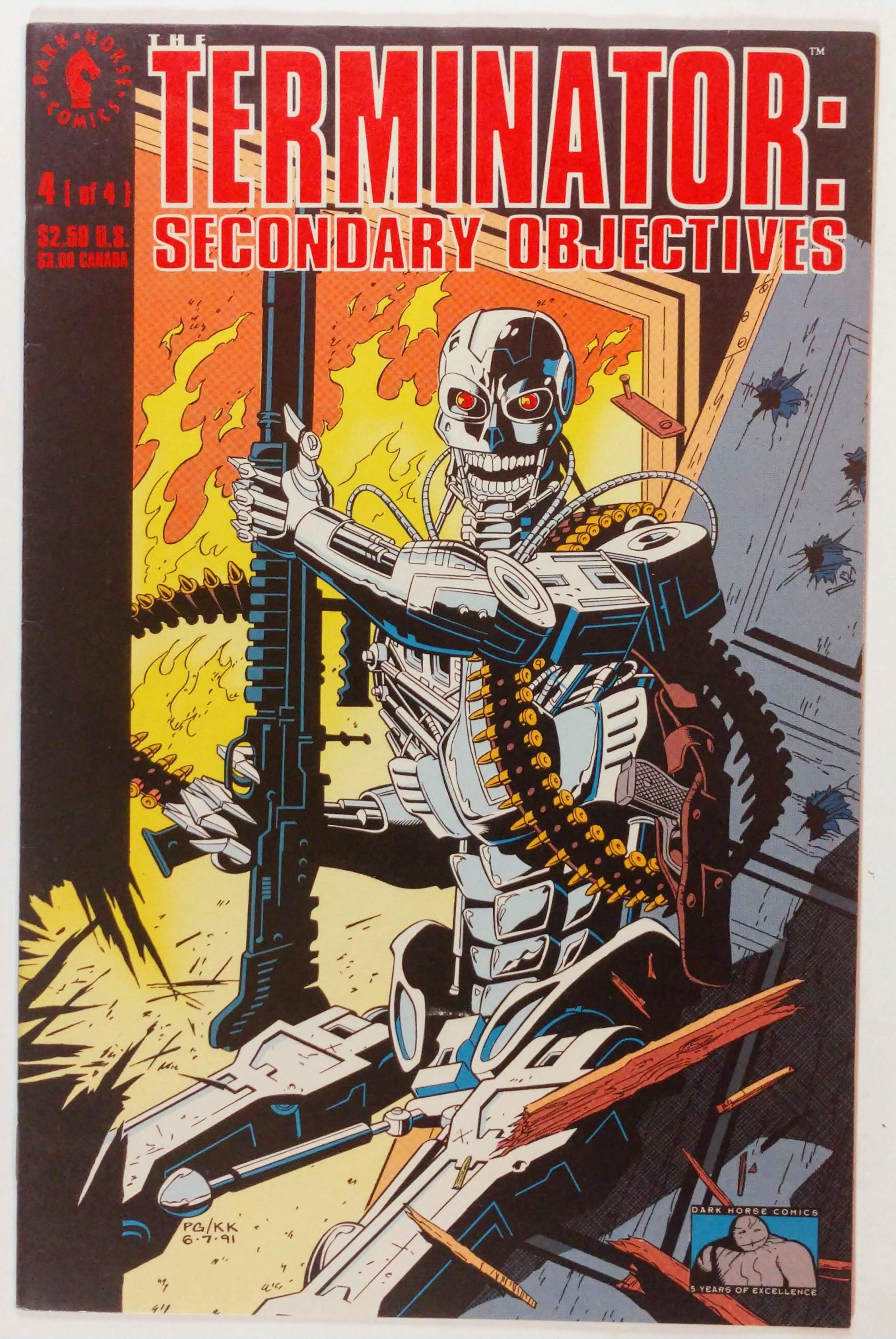 Terminator: Secondary Objectives #4 (7.5, 1991) | Comic Books - Copper ...