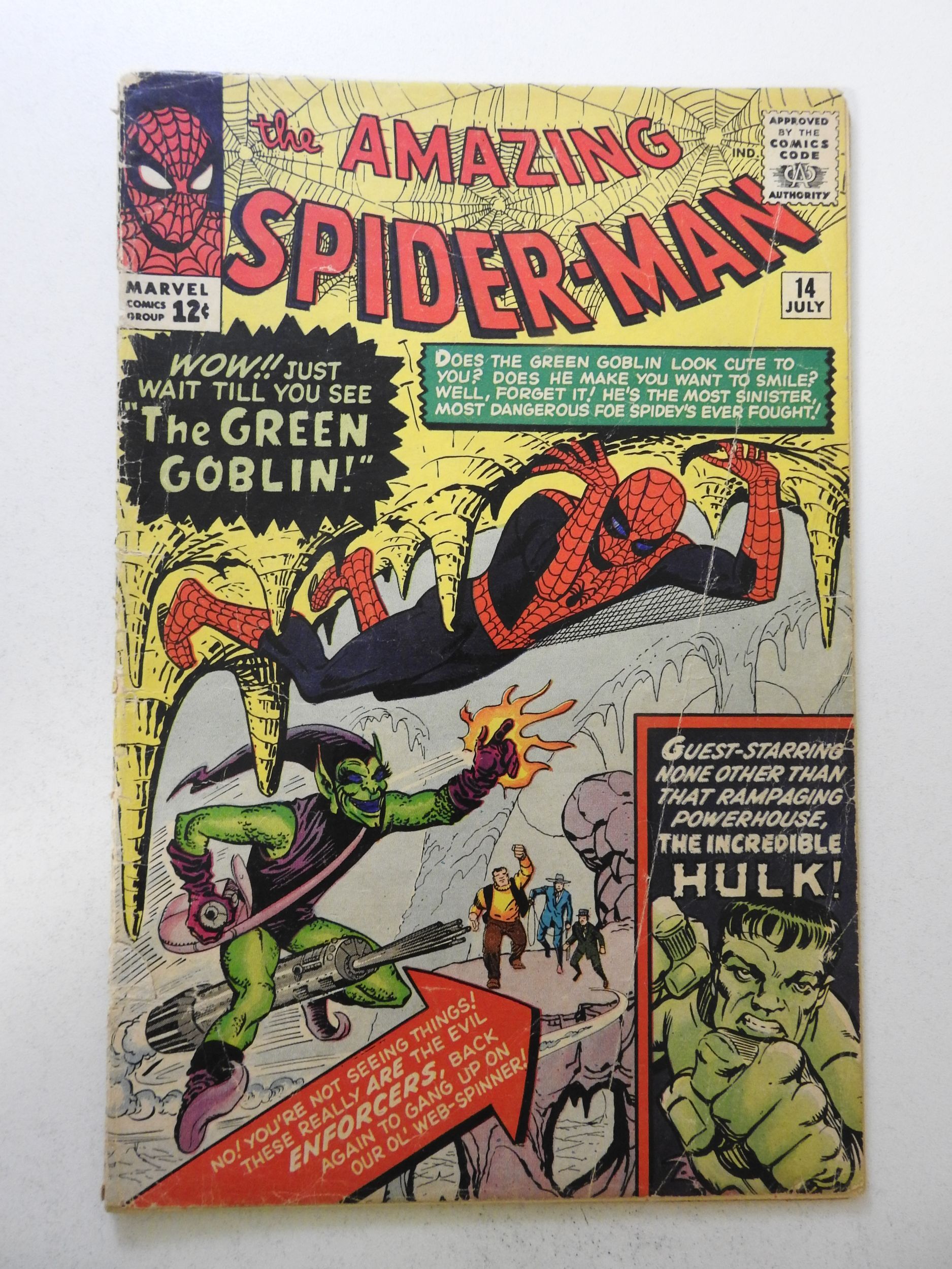 The Amazing Spider-Man #14 (1964) GD+ Cond 1st App of the Green Goblin ...