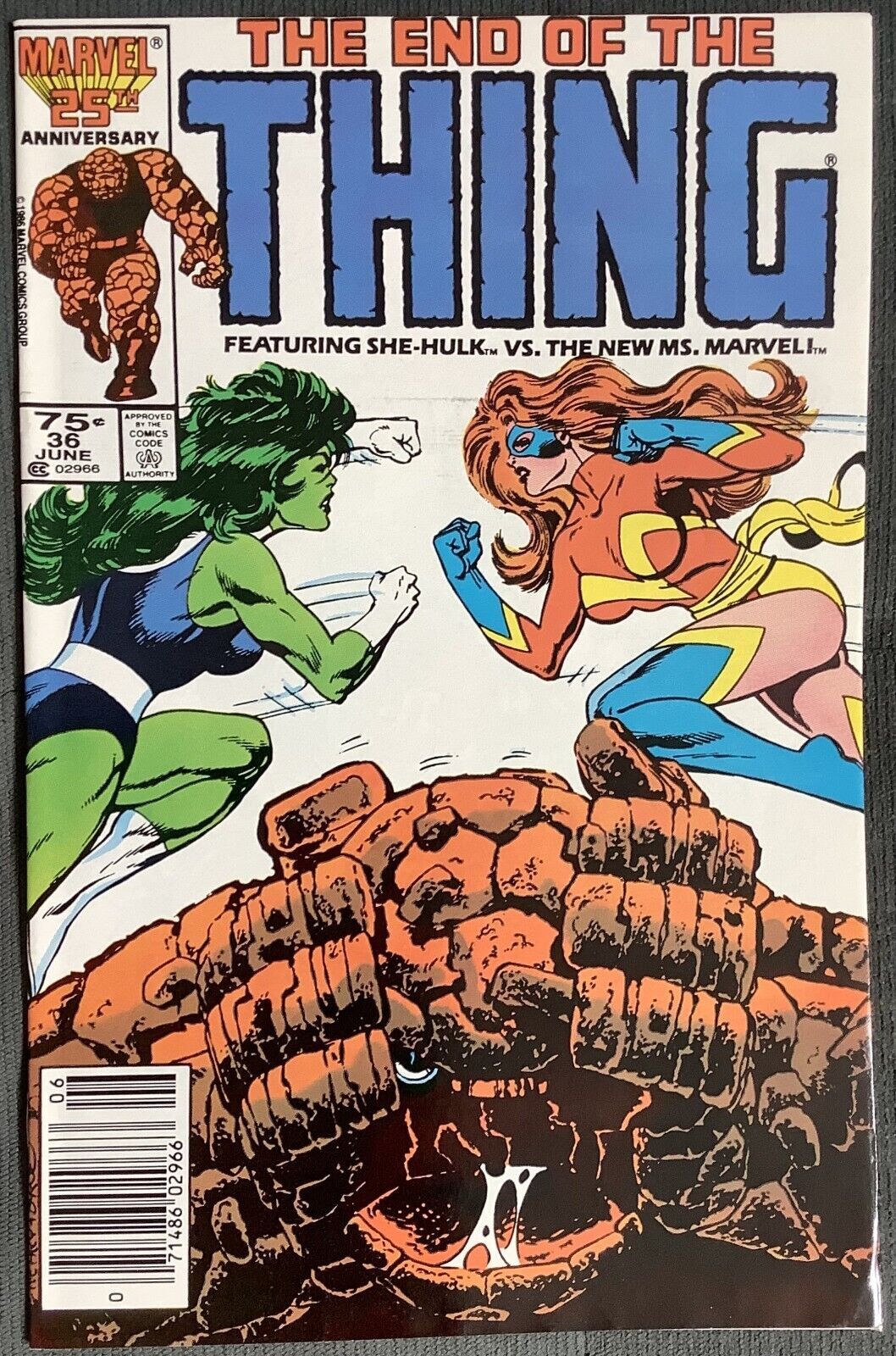 The Thing #36 Newsstand (1986, Marvel) Last Issue! She-Hulk vs Ms ...
