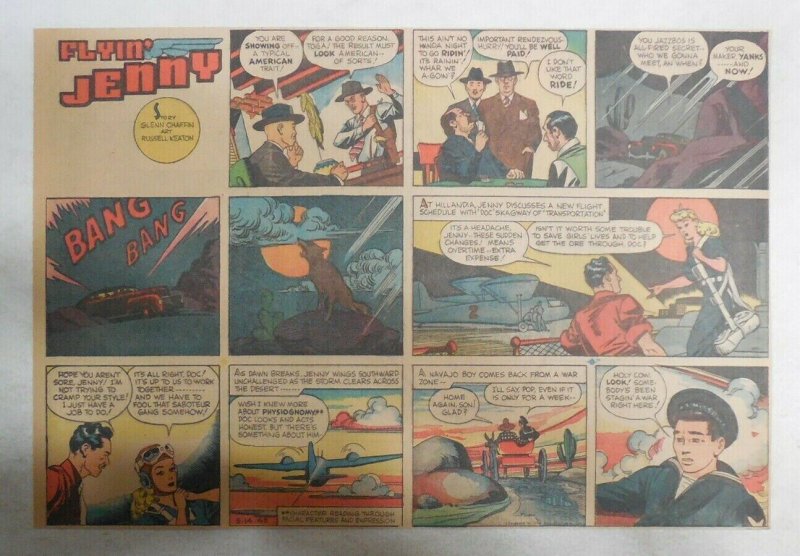 Flying Jenny Sunday Page by Russell Keaton from 3/14/1943 Size: 11 x 15 ...